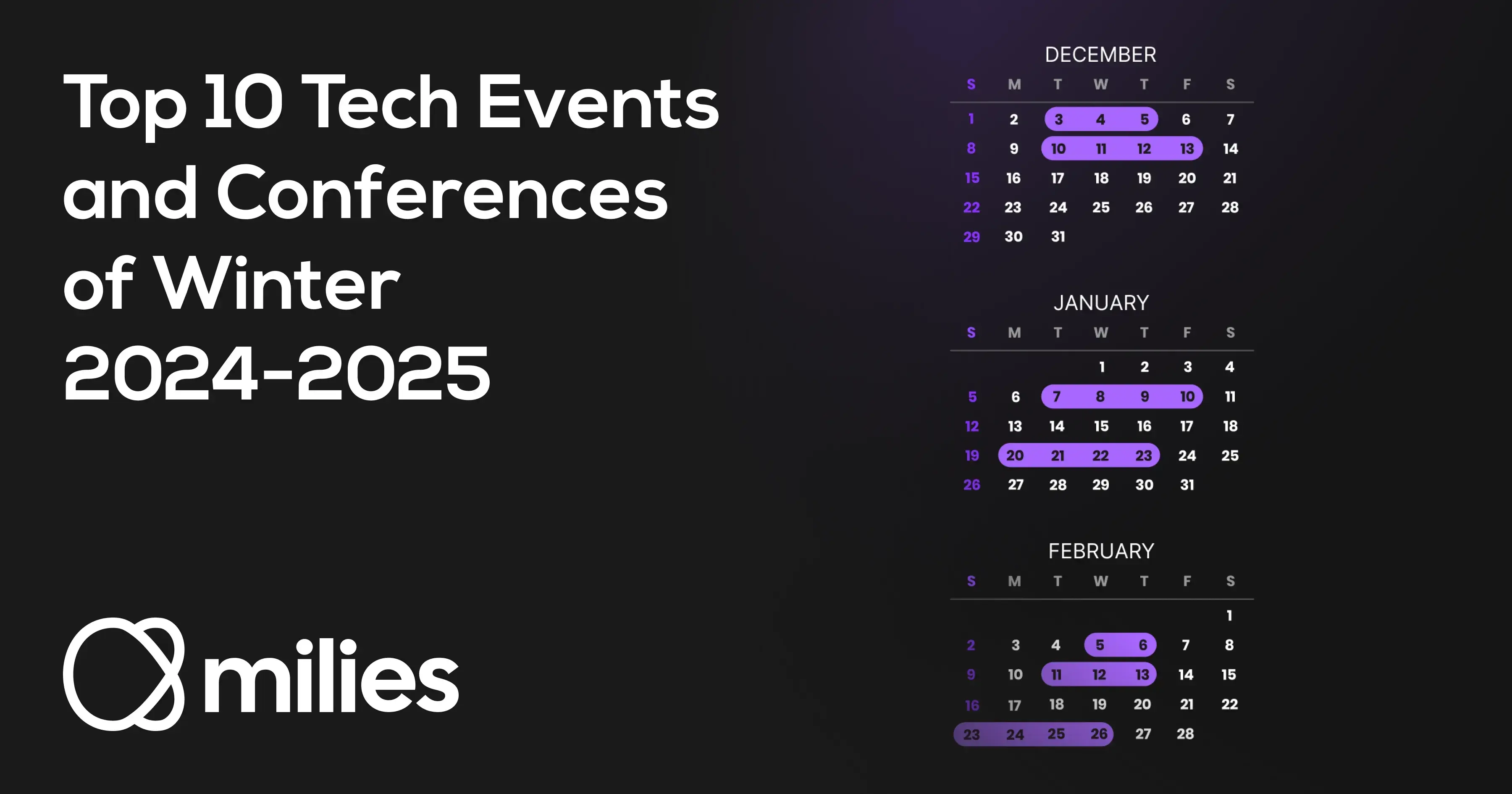 Top 10 Tech Events and Conferences of Winter 2024-2025